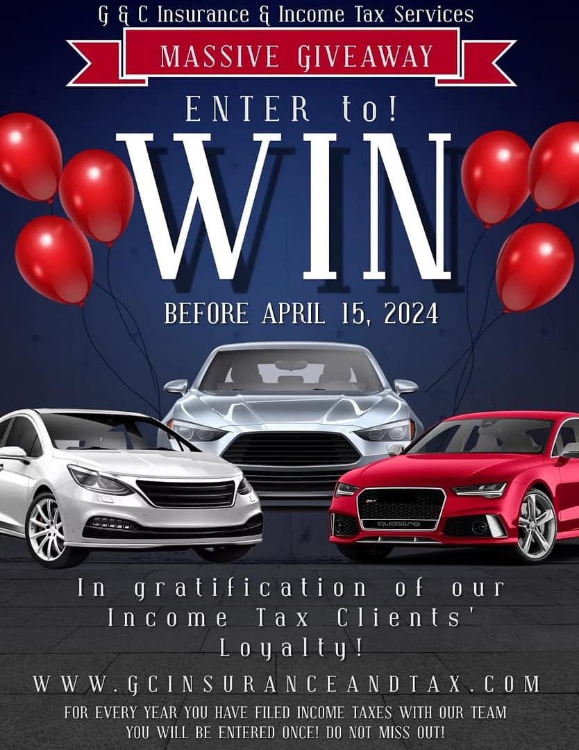 Car Giveaway | G & C Insurance & Income Taxes Services